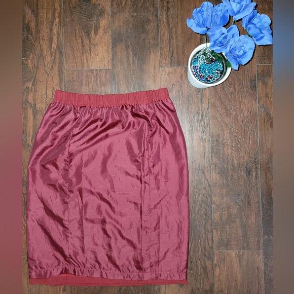 Unknown brand | Skirts | Fully Reversible Rich Cloth And Satin Burgundy ...